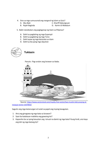 AP_5Q1_Mod8_Ang Islam at ang mga Aral Nito_Version3.docx