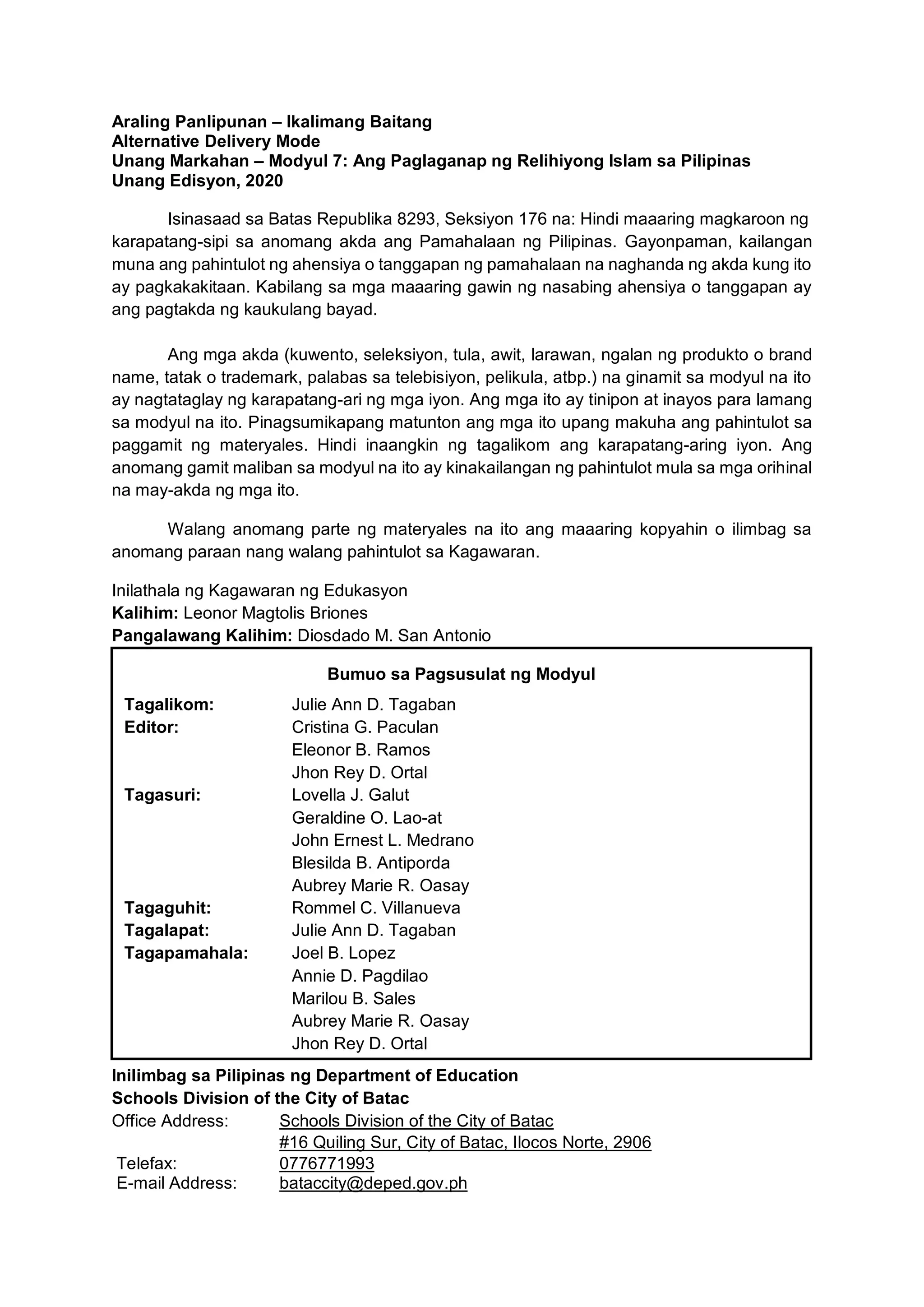 AP5_q1wk7_mod7_paglaganapngrelihiyongislamsapilipinas.pdf
