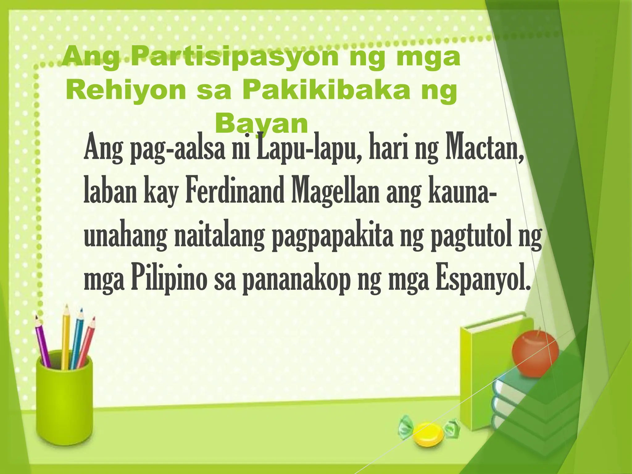 AP 5 Q4- -Ang partisipasyon ng Iba_t-ibang rehiyon at sektor (katutubo ...