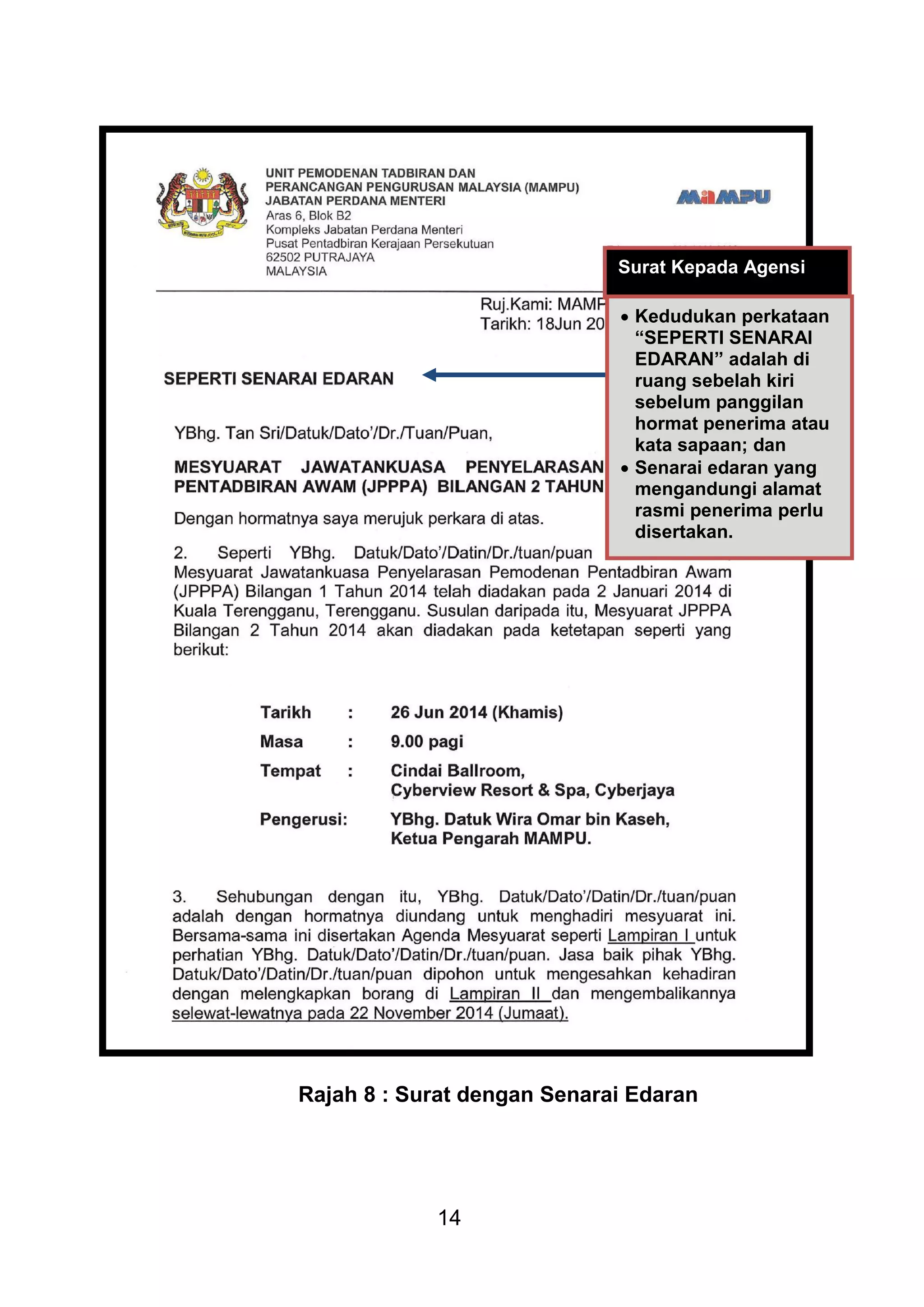 Ap 5 tahun 2014 pdf(penulisan surat rasmi) | PDF