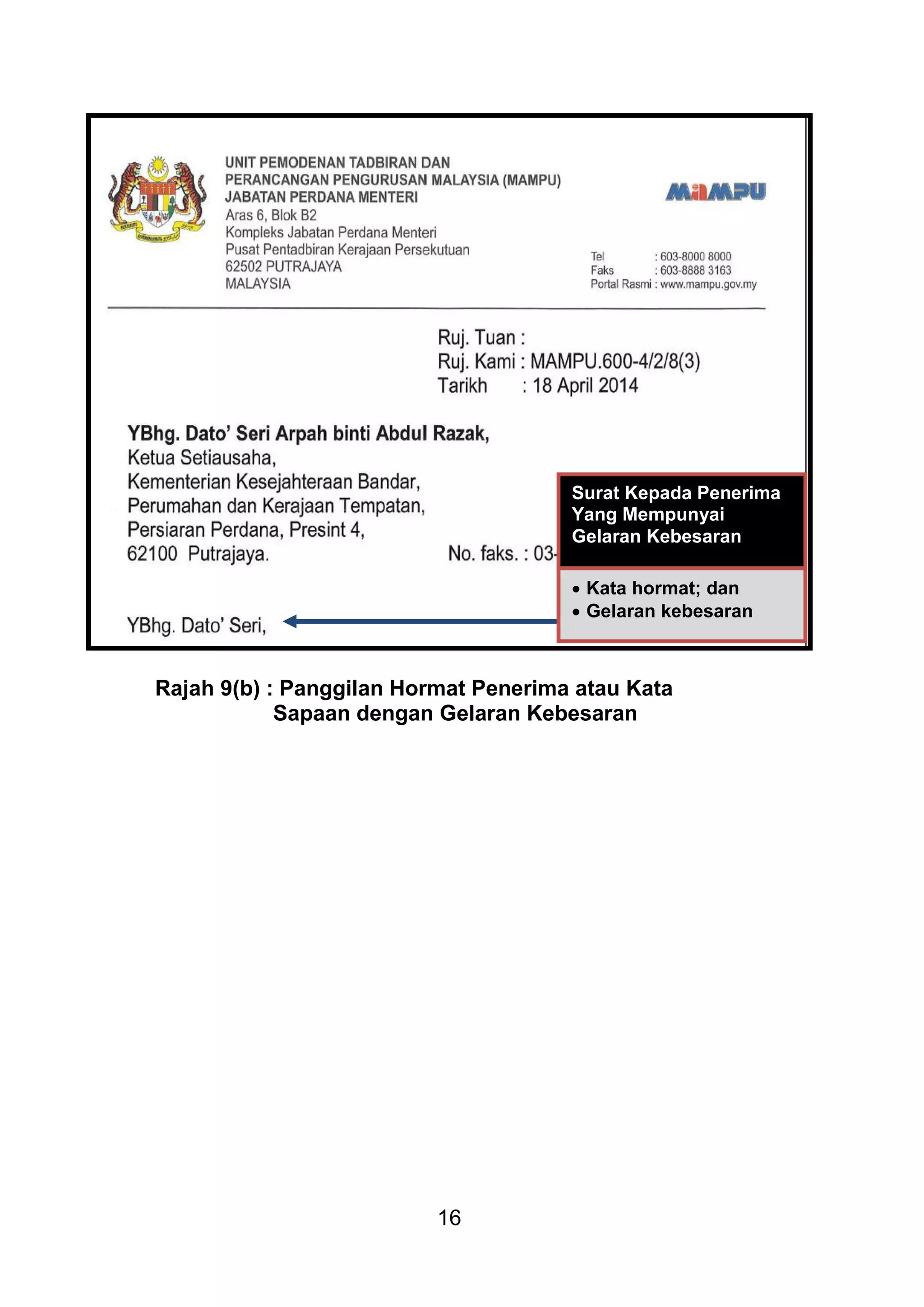 Ap 5 tahun 2014 pdf(penulisan surat rasmi) | PDF