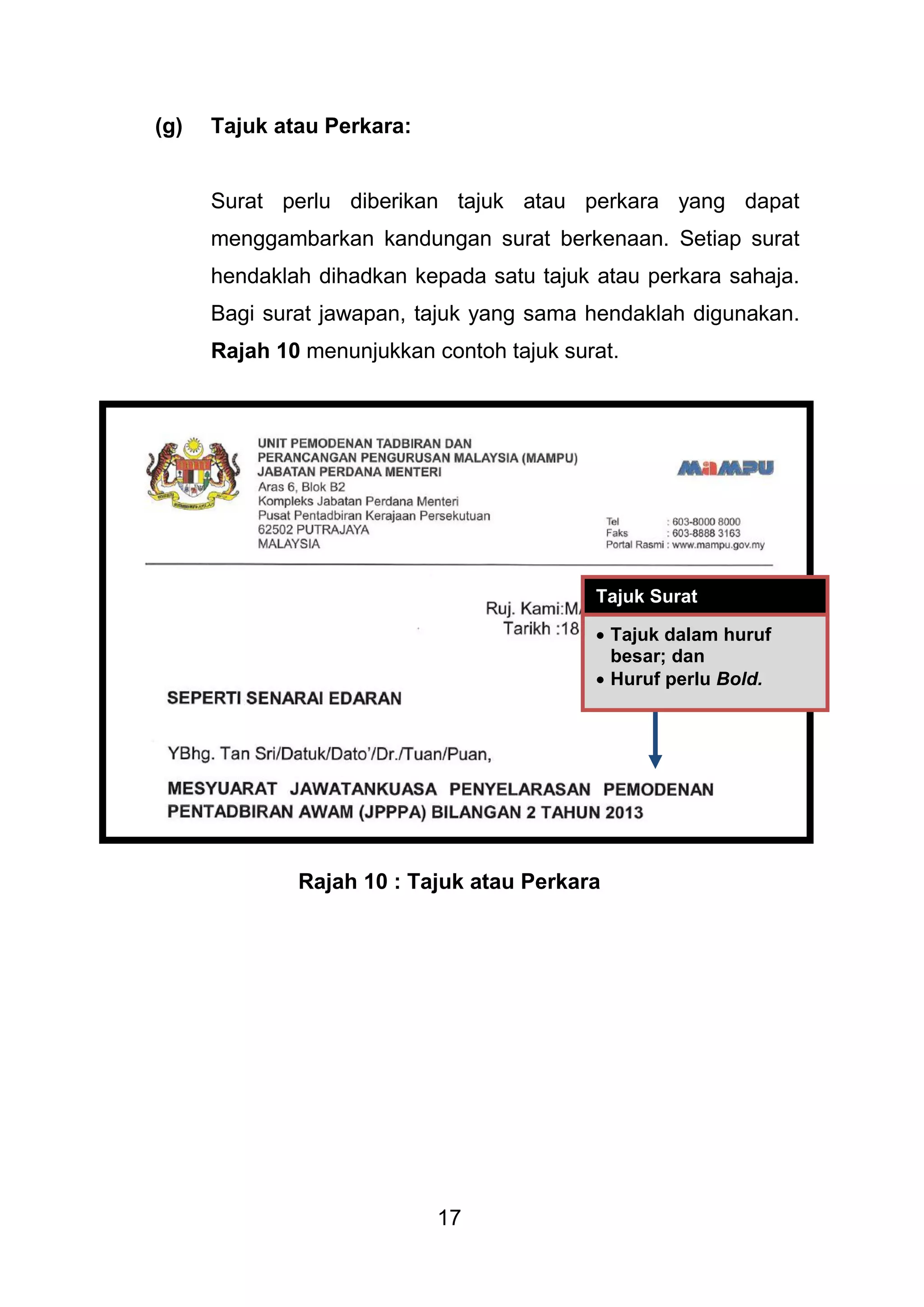 Ap 5 tahun 2014 pdf(penulisan surat rasmi) | PDF