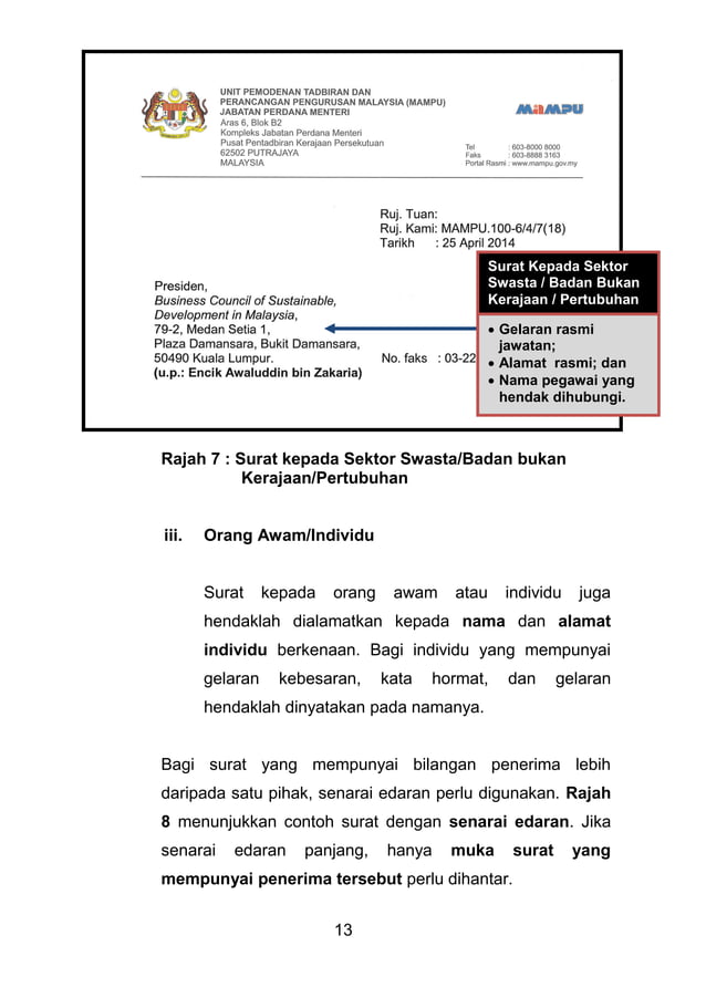Ap 5 tahun 2014 pdf(penulisan surat rasmi) | PDF