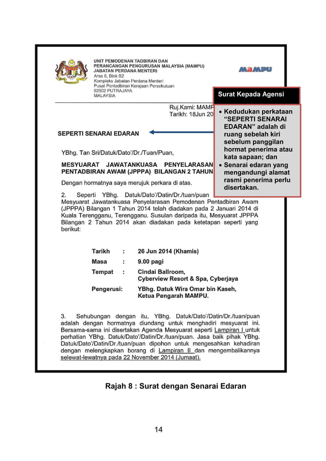 Ap 5 tahun 2014 pdf(penulisan surat rasmi) | PDF