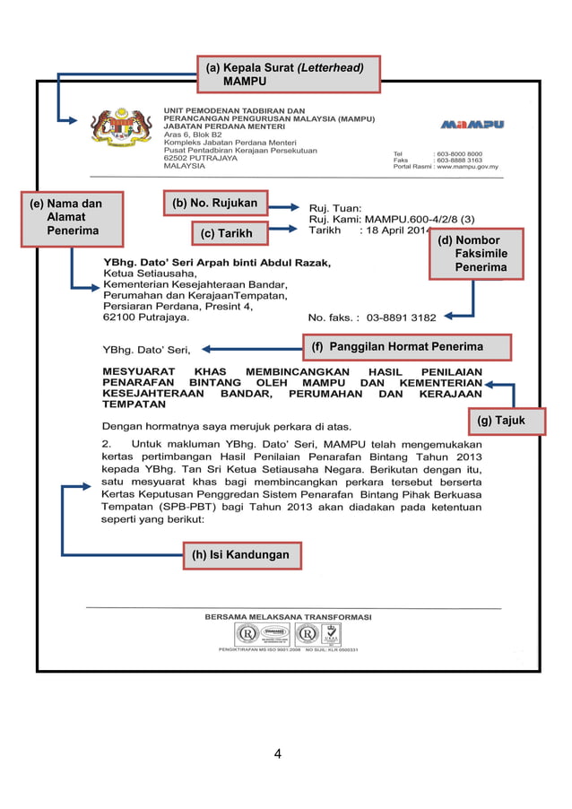 Ap 5 tahun 2014 pdf(penulisan surat rasmi) | PDF