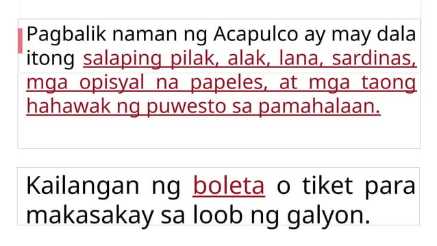 Araling Panlipunan 5 Ang Kalakalang galyon | PPTX
