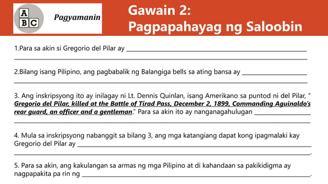 PAKIKIBAKA NG PILIPINO TUNGO SA KASARINLAN | PPTX