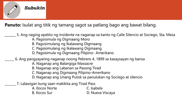 PAKIKIBAKA NG PILIPINO TUNGO SA KASARINLAN | PPTX