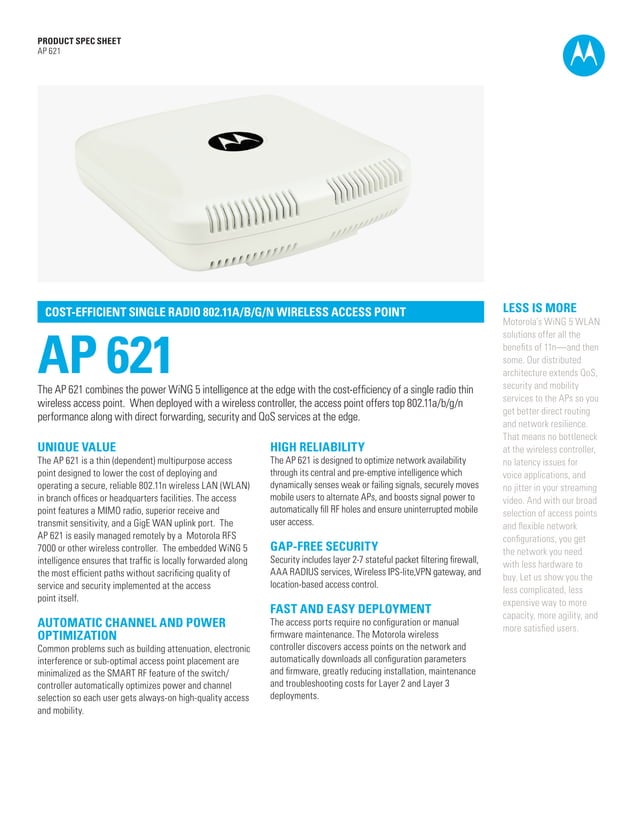 Ap621 spec sheet | PDF