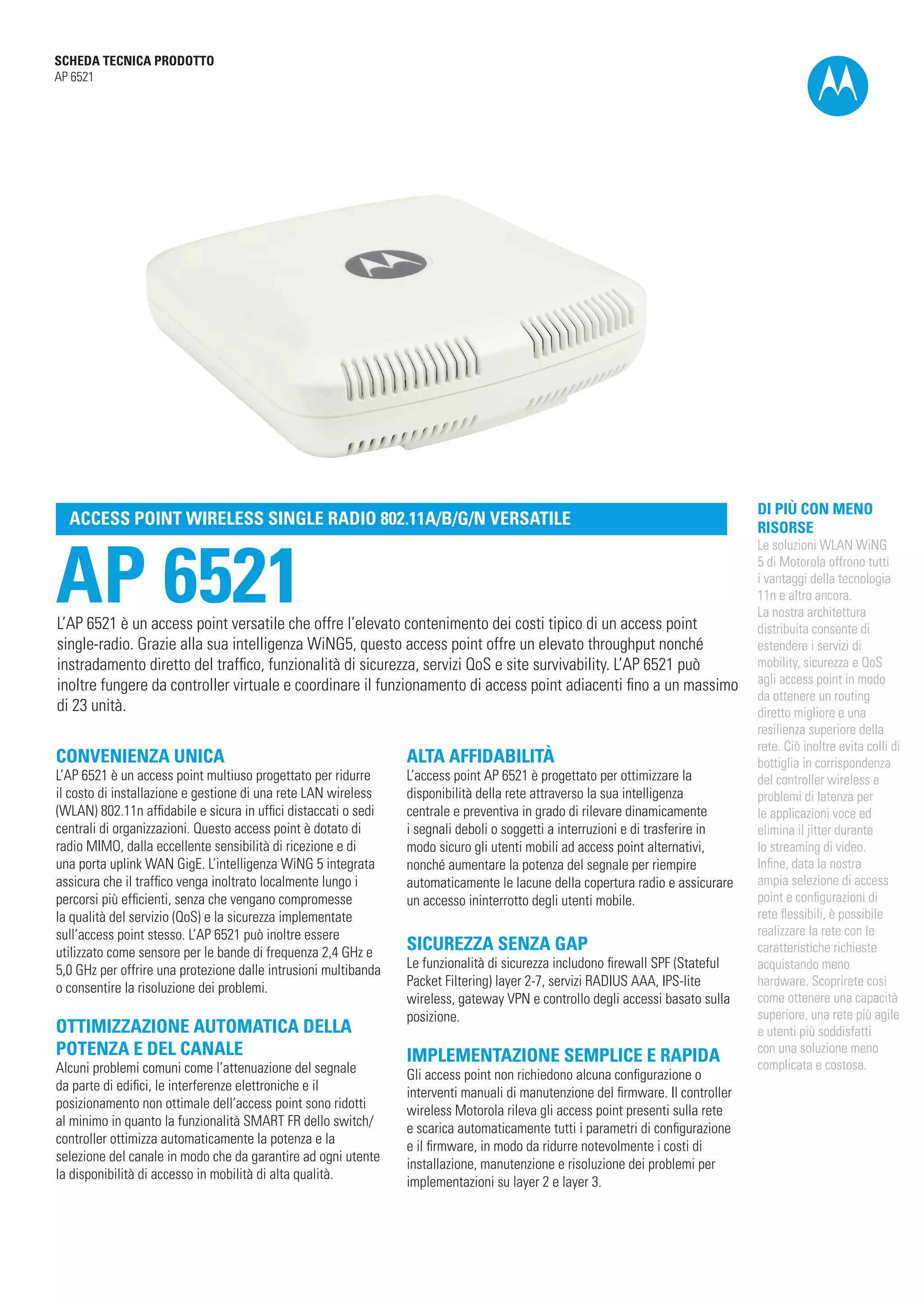 Ap6521 spec sheet_ita | PDF