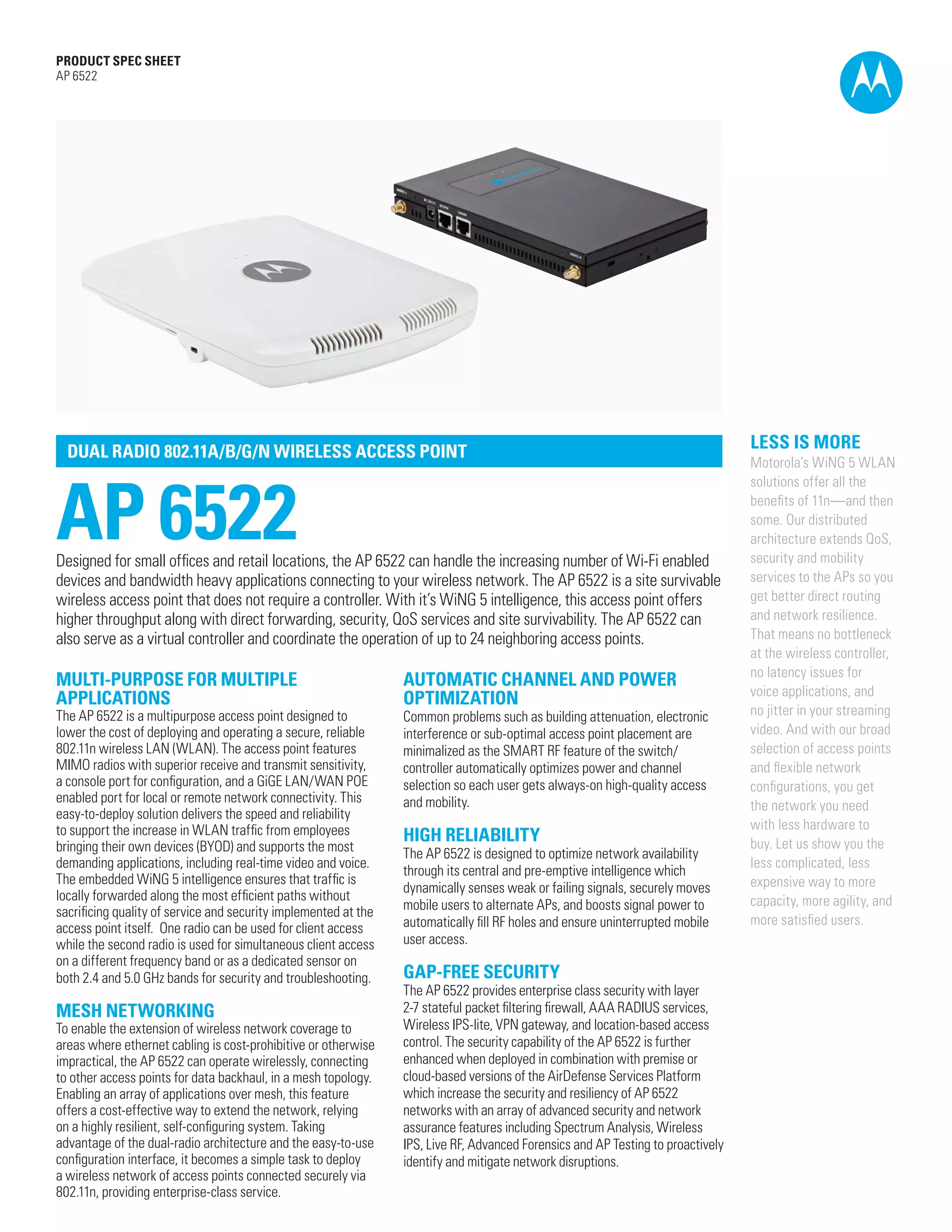 Ap6522 spec sheet | PDF