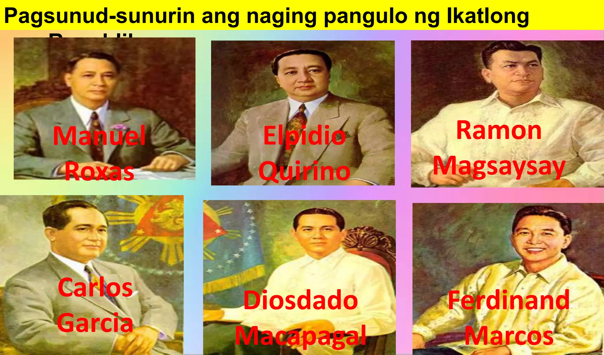 AP 6 PPT Q3 - Mga Pangulo Ng Ikatlong Republika.pptx
