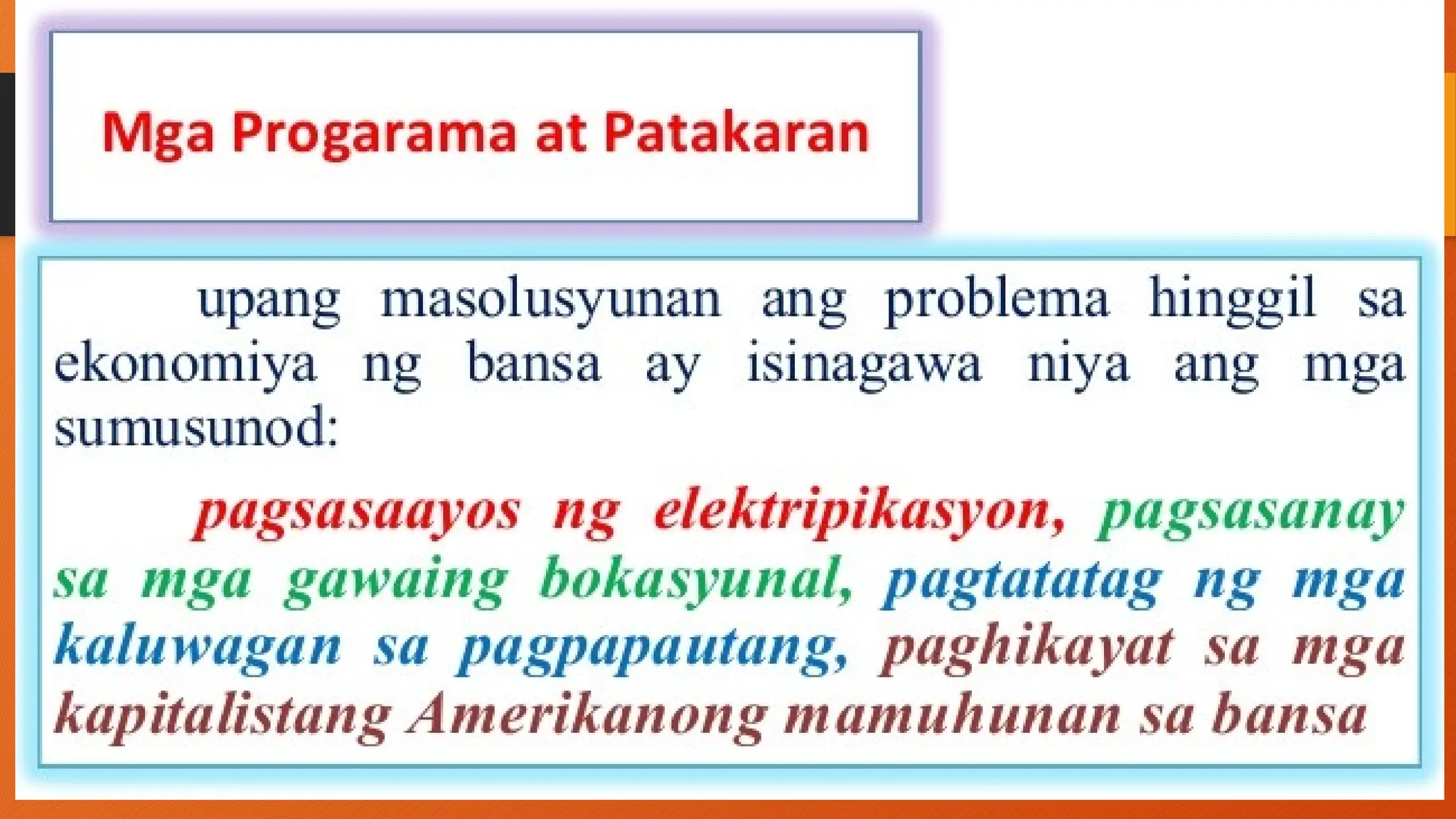 AP 6 PPT Q3 - Mga Patakaran At Programa Bilang Pagtugon Sa Mga Hamon Sa ...