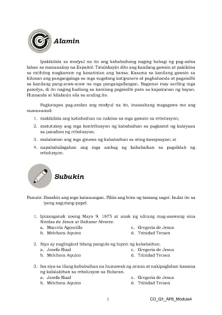 AP6_q1_mod4_ang kababaihan sa rebolusyong pilipino_v2.pdf