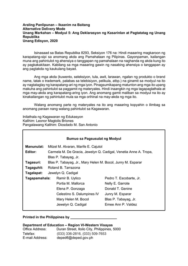AP6_q1_mod5_ang deklarasyon ng kasarinlan at pagtatatag ng unang republika_v2.pdf