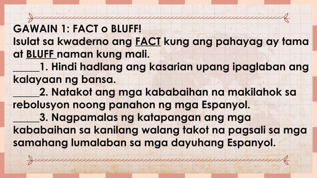 Pakikilahok ng mga kababaihan sa Labanan | PPT