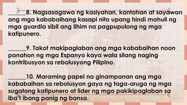 Pakikilahok ng mga kababaihan sa Labanan | PPT