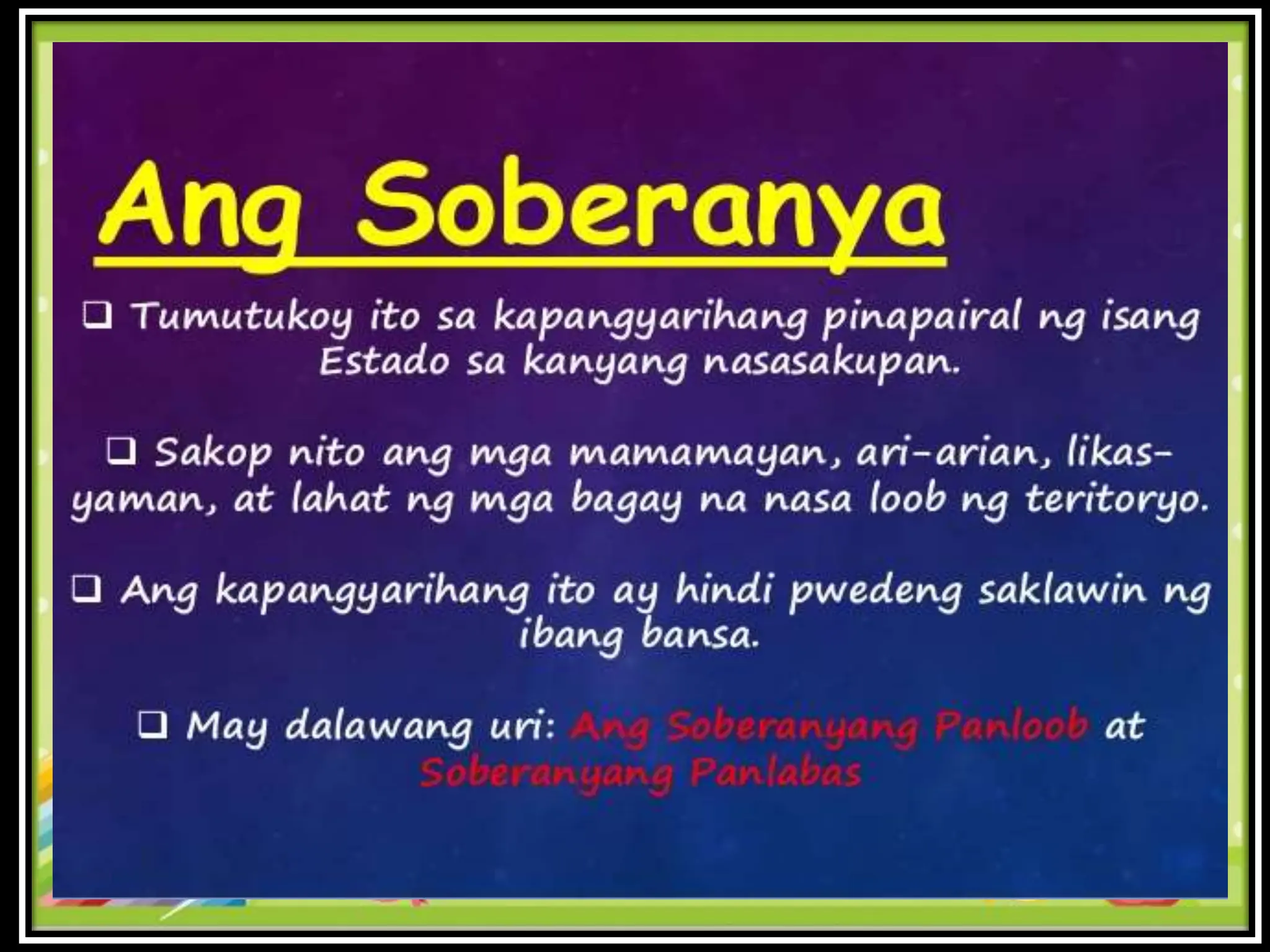 AP6 Q3Week 4-Soberanya.pptx ano ang sobe | PPTX