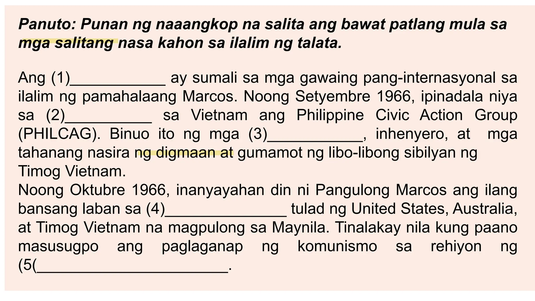 Araling Panlipunan 6 mga pangulo ng ikatlong republika WEEK 5.pptx