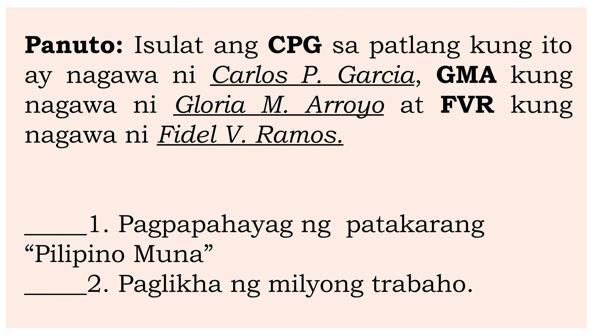 Araling Panlipunan 6 mga pangulo ng ikatlong republika WEEK 5.pptx