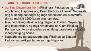 AP-6 YUNIT 2 KABANATA 3 PANANANAKO NG MGA HAPONES SA MAYNILA | PPT ...