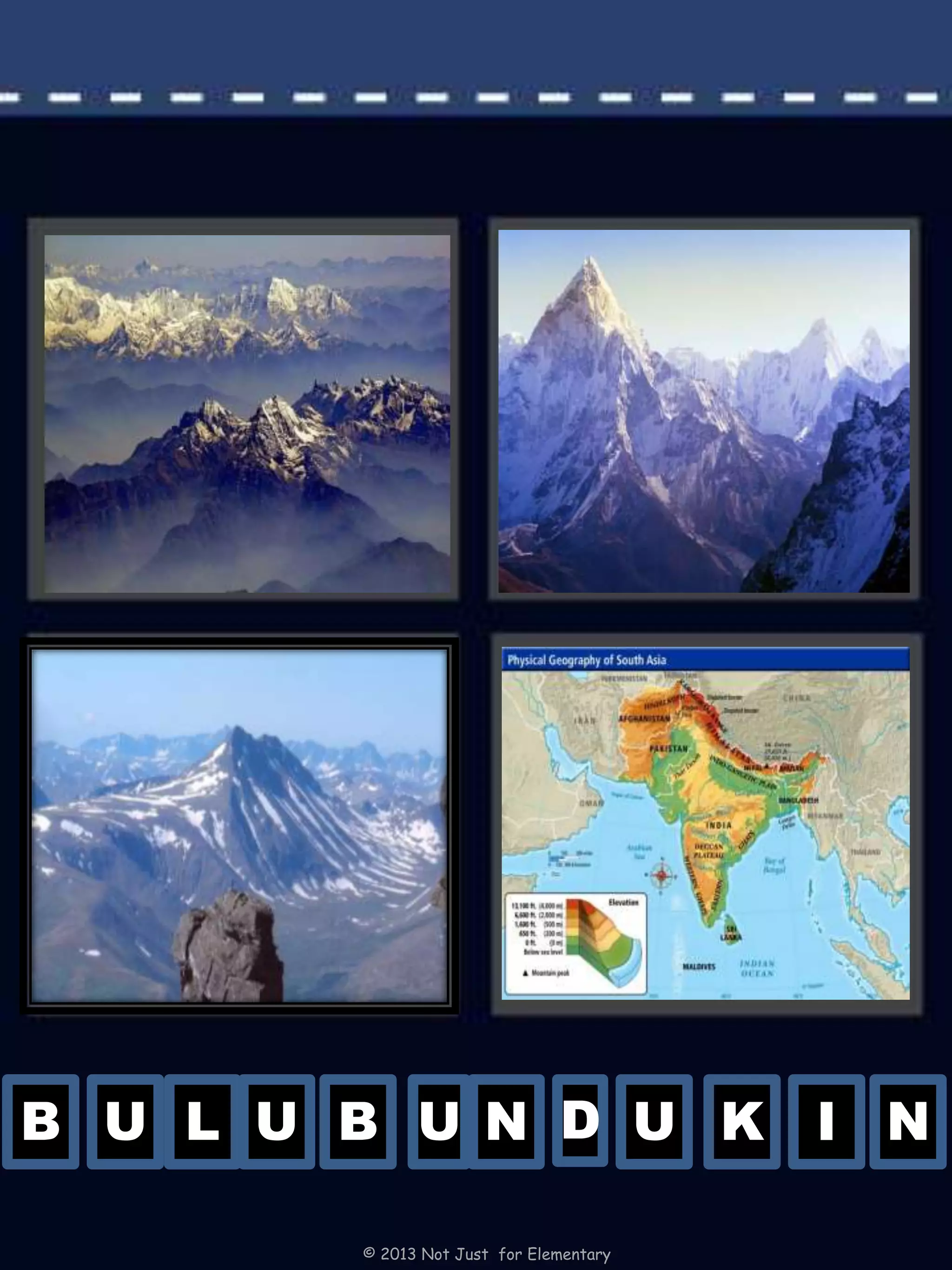 Mga Uri ng Anyong Lupa (4 pics 1 word Game) | PPTX