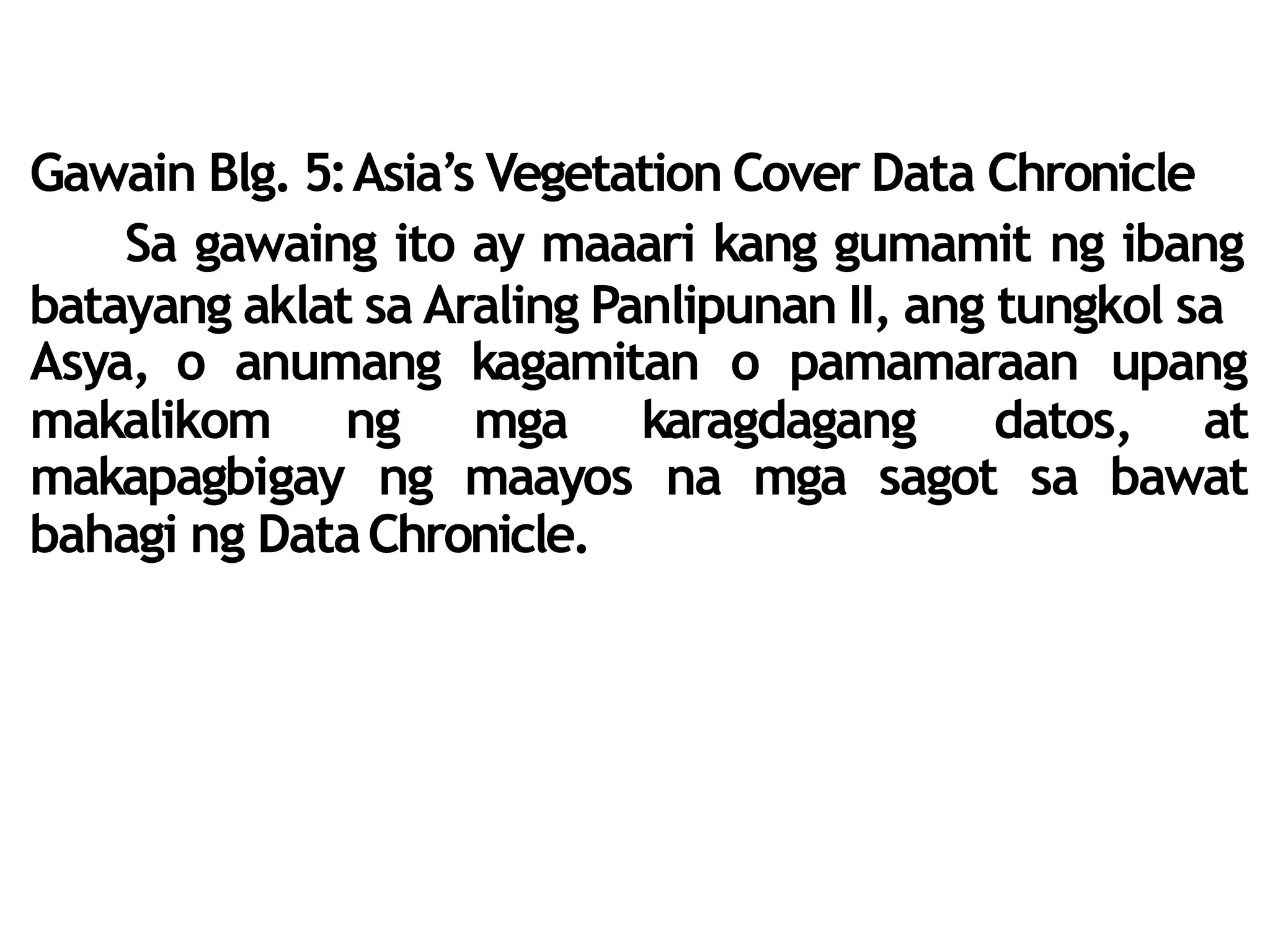 Ang Vegetation Cover Ng Asya | PPTX