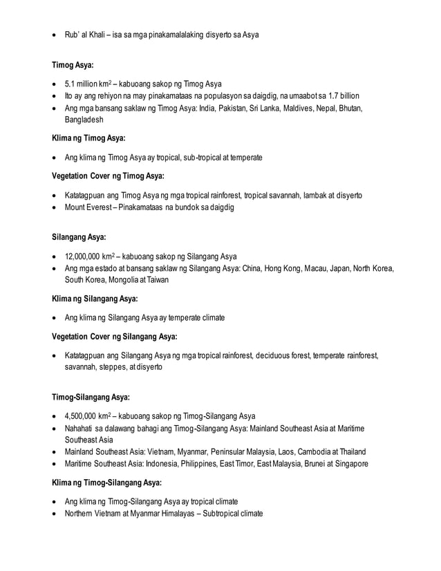 AP 7 Lesson no. 1: Heograpiya ng Asya | DOCX