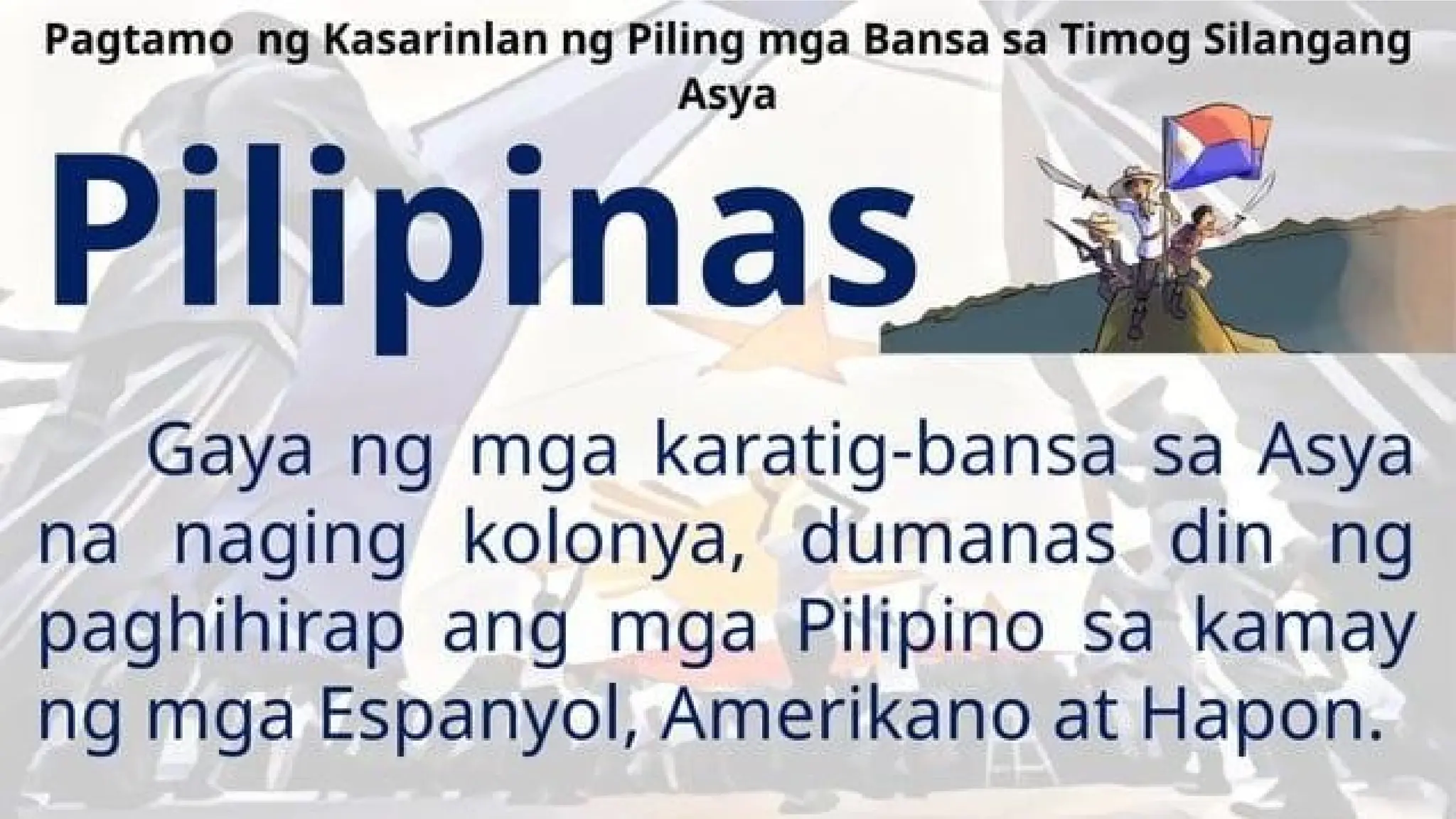 Pagtamo ng Kasarinlan ng mga bansa sa Timog Silangang asya.pptx