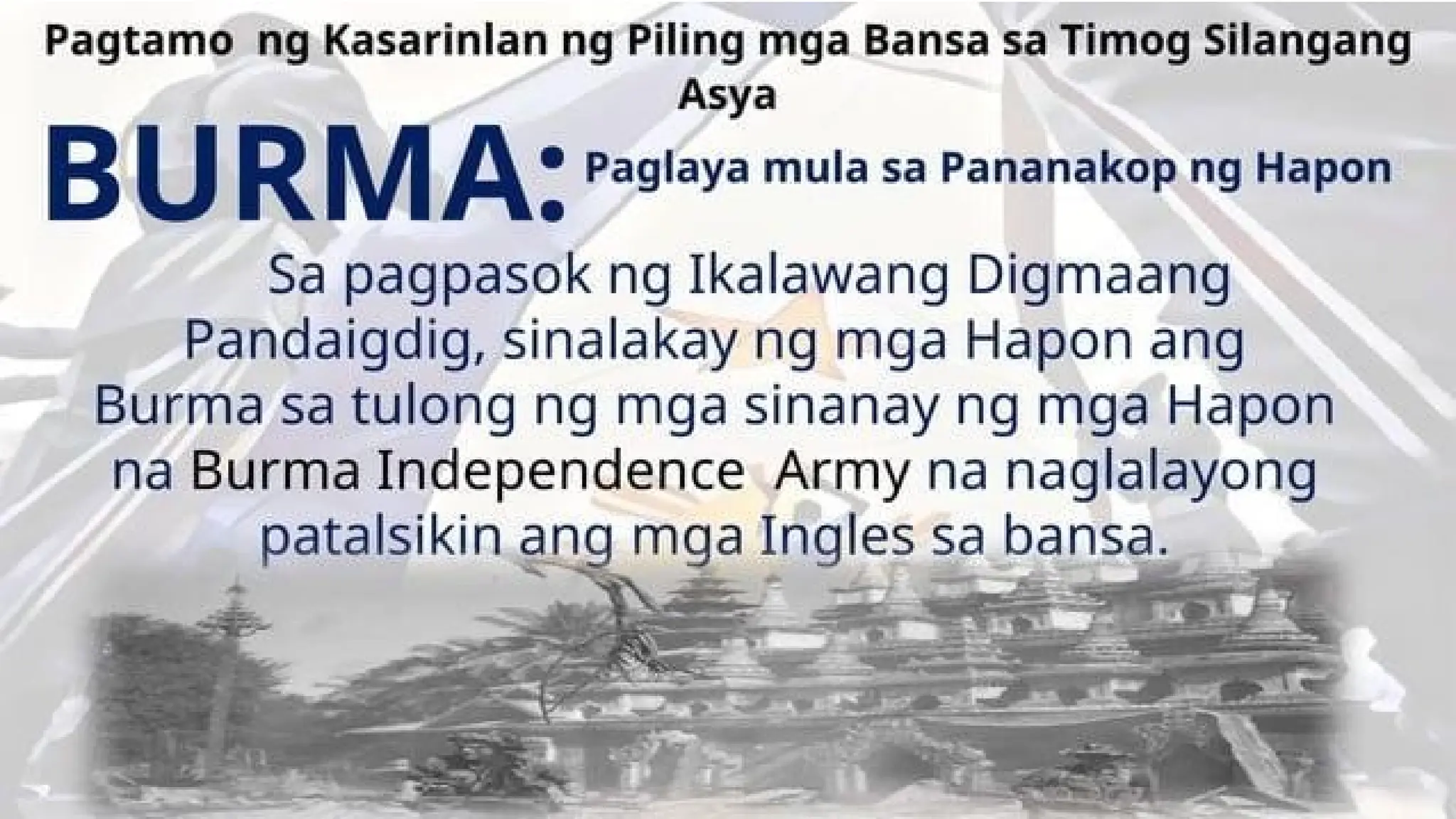 Pagtamo ng Kasarinlan ng mga bansa sa Timog Silangang asya.pptx