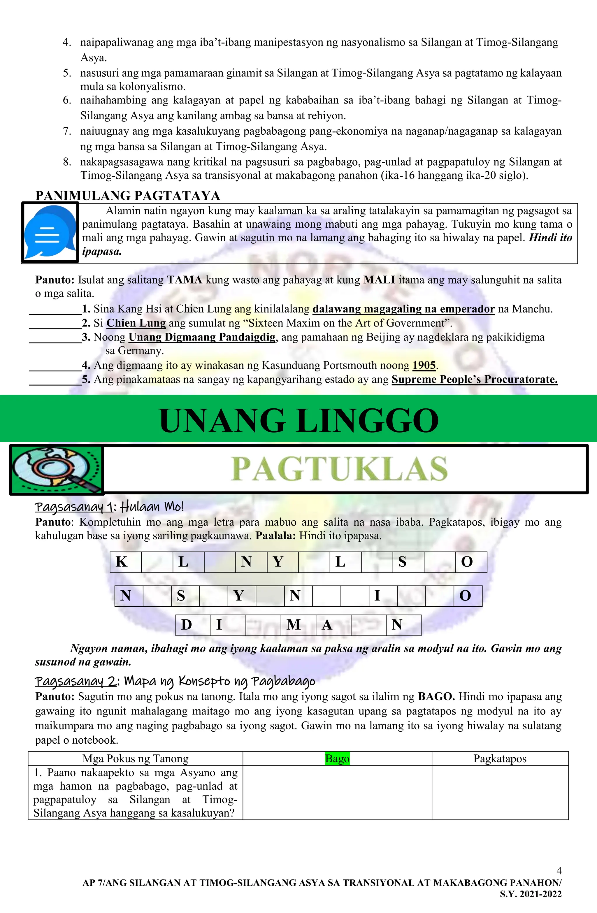 ARALIN PANLIPUNAN GRADE 7 MODULE Q4.docx