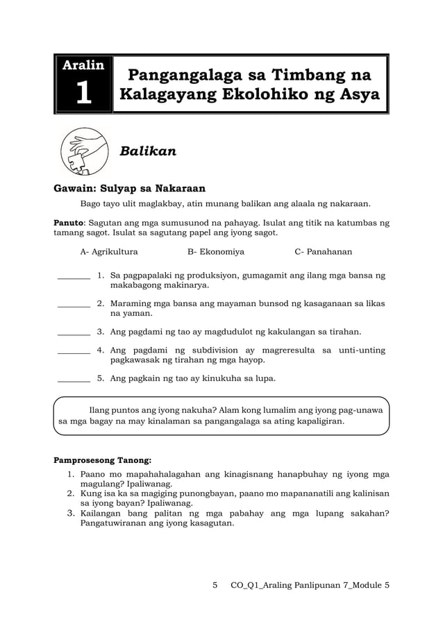 AP7_Q1_Module-5_PangangalagasaTimbangnaKalagayangEkolohikongAsya.pdf