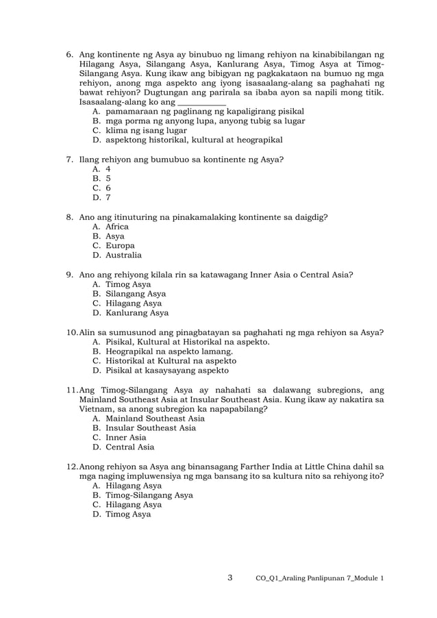 Ap7 q1 module_1_katangiang_pisikalngasya_v2 | PDF