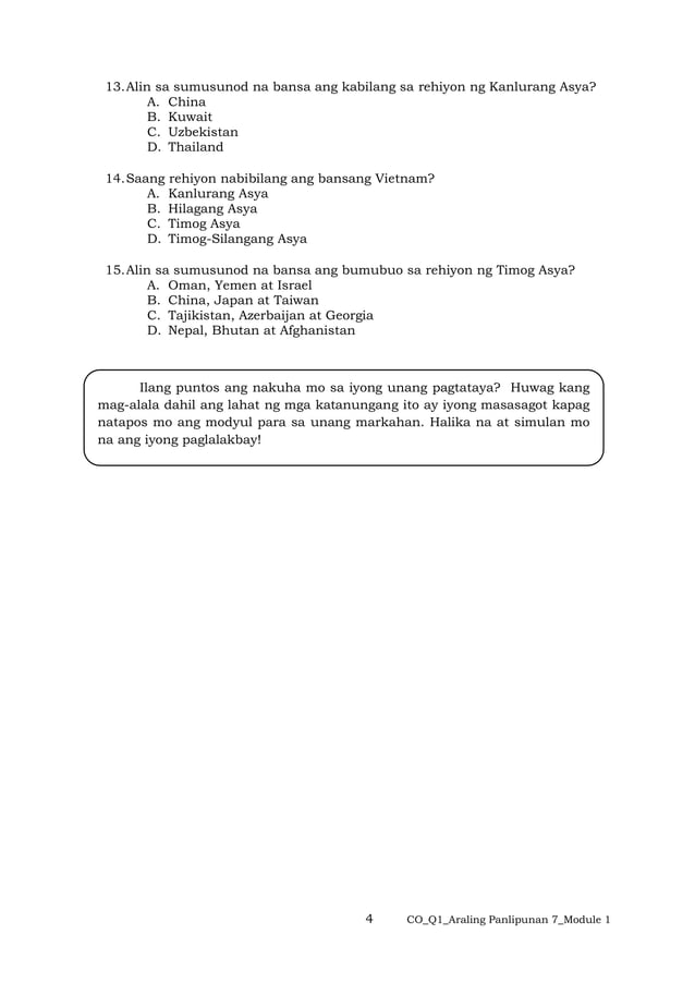 Ap7 q1 module_1_katangiang_pisikalngasya_v2 | PDF