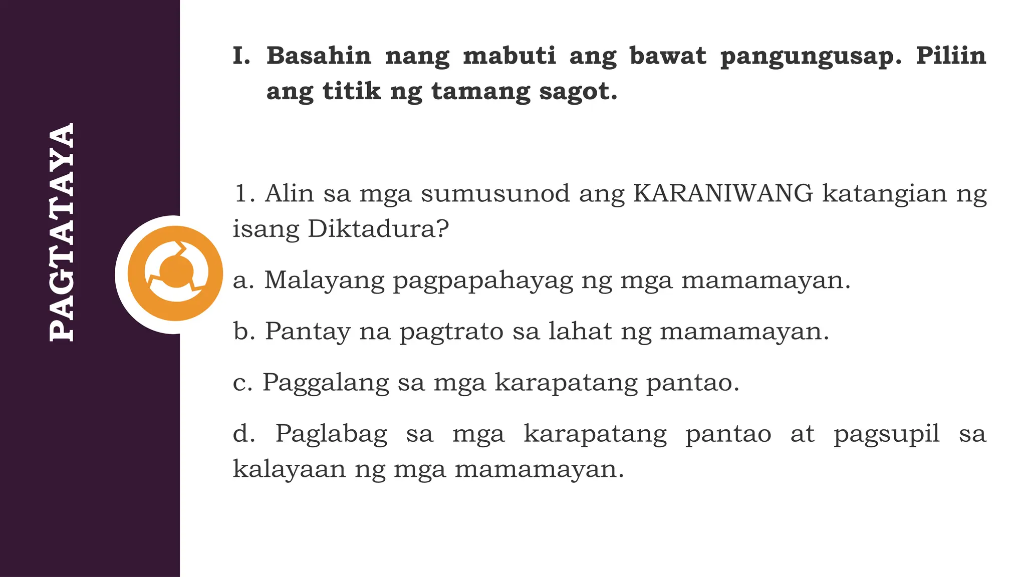 MGA HAMON SA PAGKABANSA NG PILIPINAS MATAPOS ANG IKALAWANG DIGMAANG PANDAIGDIG | PPTX