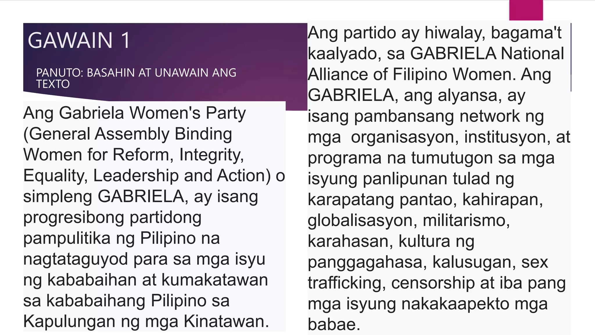 AP7_Q3_M5_Samahan ng mga Kababaihan | PPTX