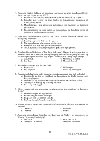 This module is for the teachers who wanted to use in teaching araling ...
