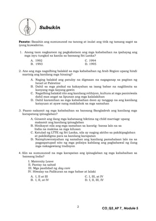 This module is for the teachers who wanted to use in teaching araling ...