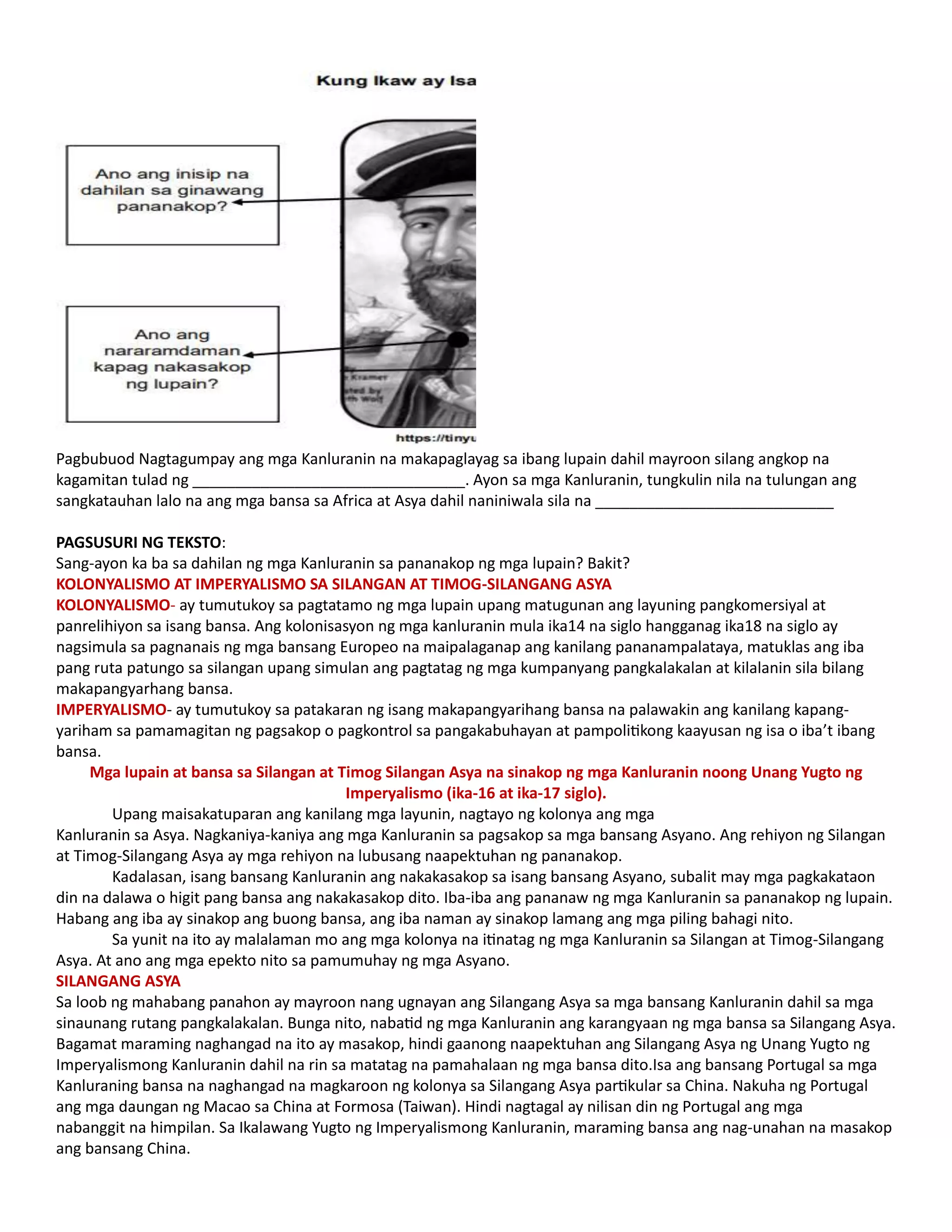 AP7 Q4 LAS NO. 2 Ikalawang Yugto ng Kolonyalismo at Imperyalismo sa ...