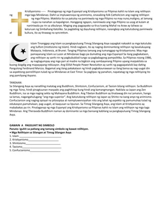 AP7 Q4 LAS NO. 6 Relihiyon sa Silangan at Timog Silangang Asya.docx