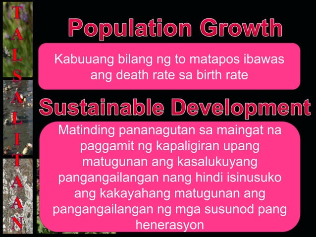 Sanhi at Epekto ng Bilis ng Paglaki ng Populasyon | PPTX