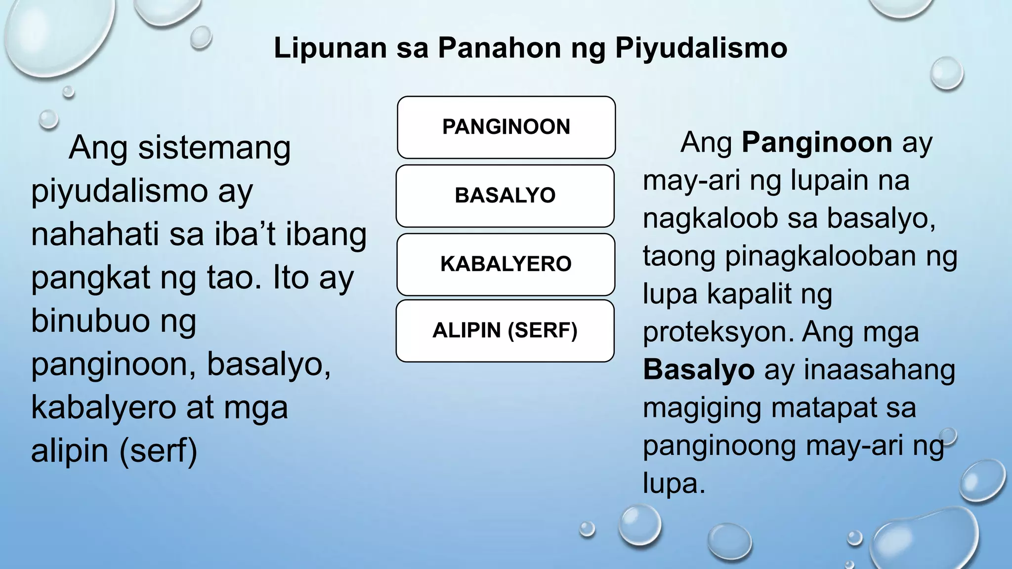 Araling Panlipunan Grade 8: Ang piyudalismo, manoryalismo at sistemang ...