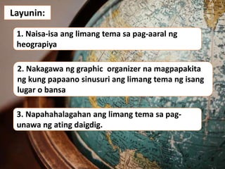 AP 8- Limang TEMA.pptx at Geography of the world | PPTX