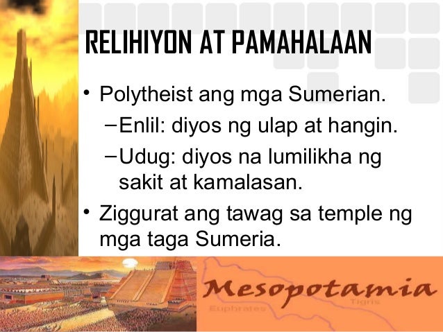 Kabihasnang Mesopotamia At Iba Pang Sibilisasyon Sa Kanlurang Asya