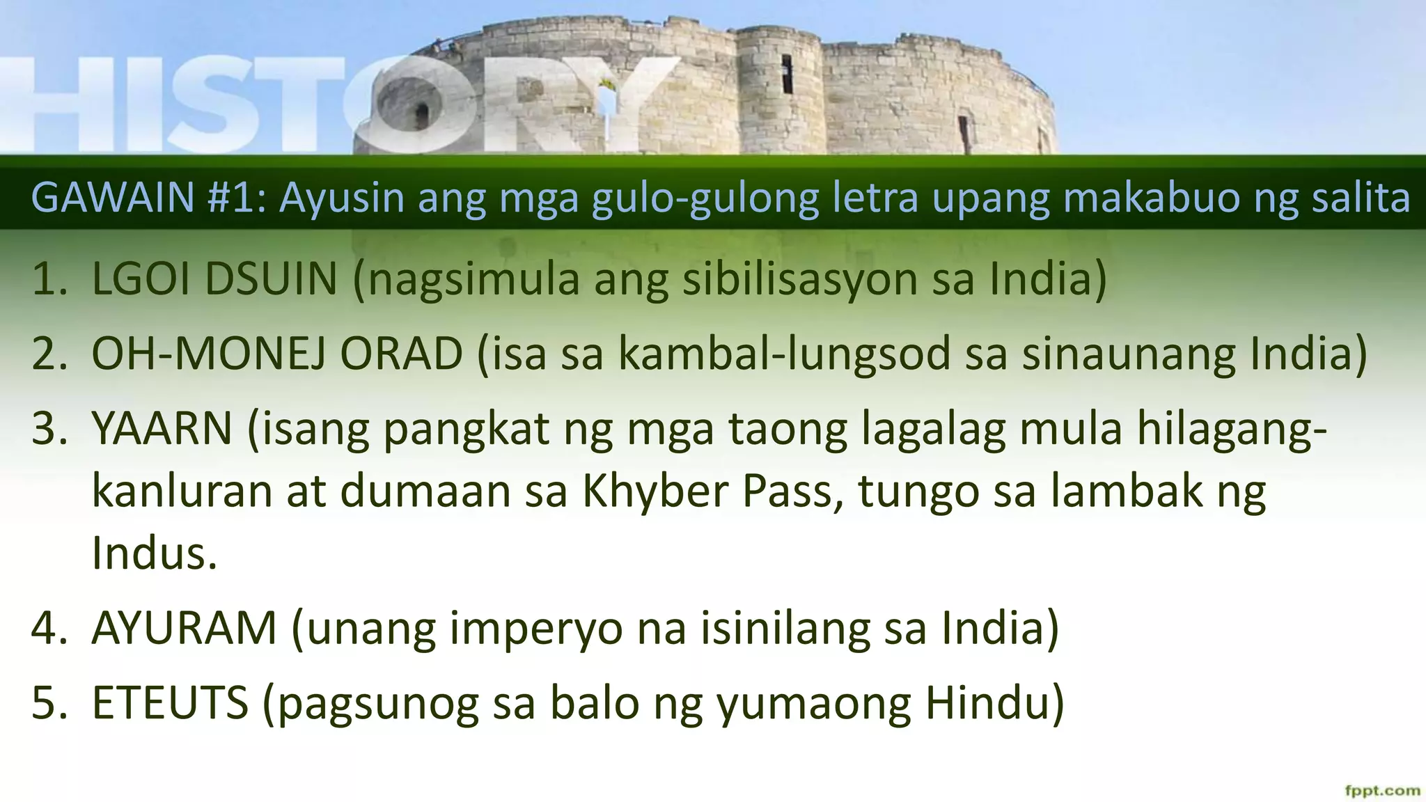 Kabihasnang India at ang mga Imperyong Maurya, Gupta at Mughal | PPTX