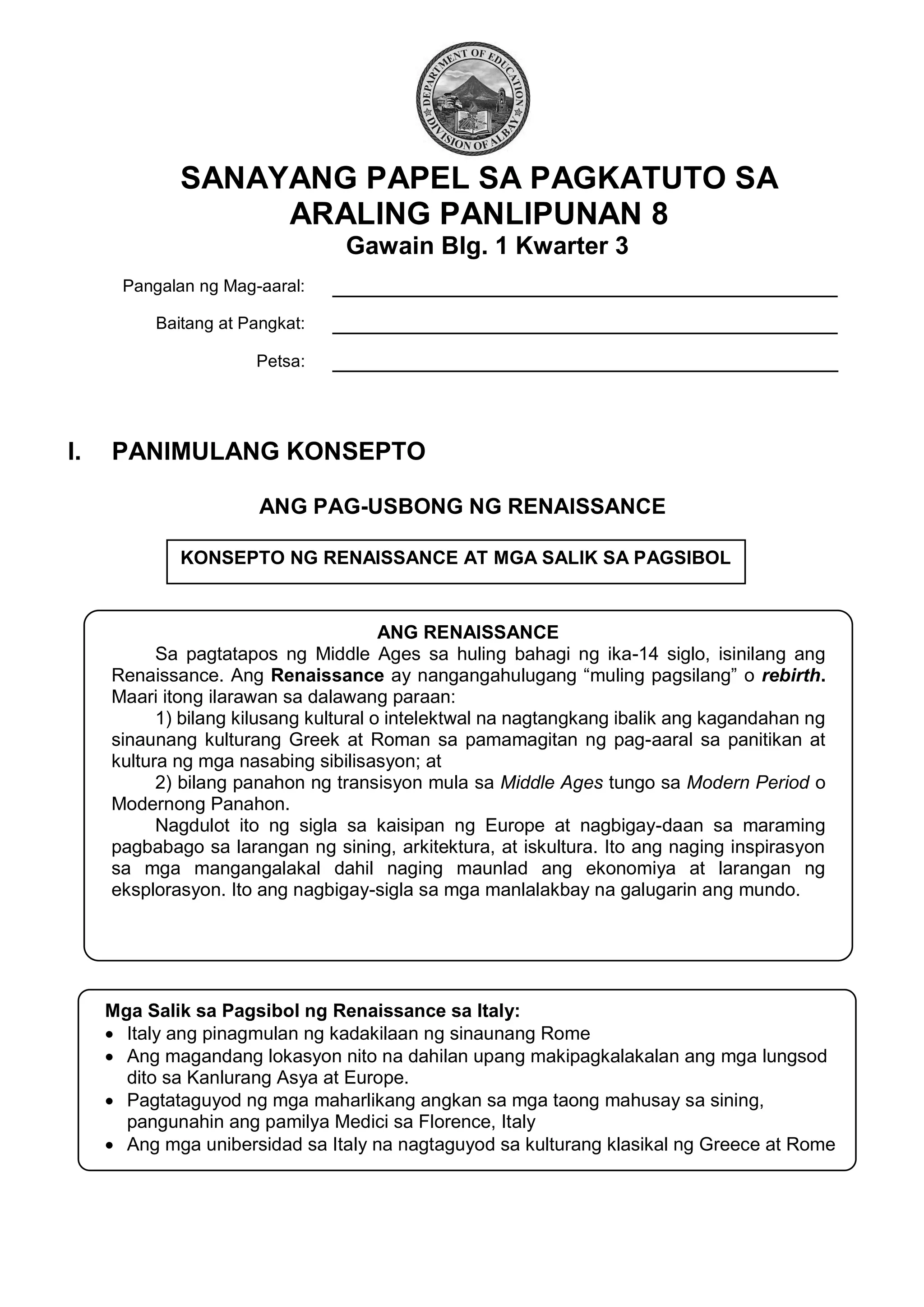 Araling Panlipunan Grade 8 Qaurter 3.pdf