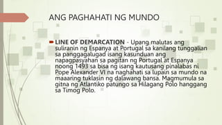 Unang yugto ng kolonyalismo sa buong mundo | PPTX