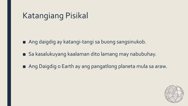 Ang Daigdig o Mundo | PPTX