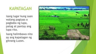 Anyong Lupa Kapatagan Tagalog