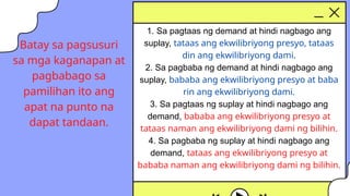 AP 9 2nd Quarter- Modyul 5- Interaksiyon ng Demand at Suplay ...